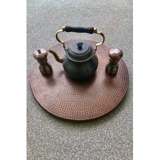 Premier Copper Products LS18DB 18-inch Hammered Copper Lazy Susan ...