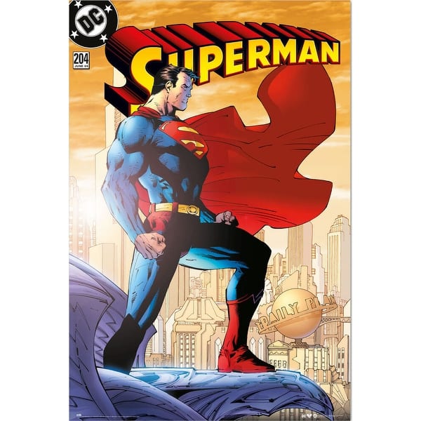 Superman - Above Metropolis Comic Book Cover Art Poster - 24 x 36 Inch ...