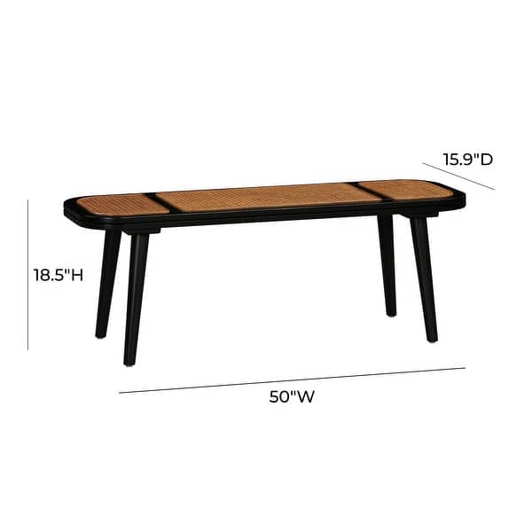 Emilia Cane Bench - Bed Bath & Beyond - 32905496
