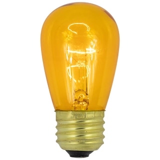 Pack of 25 Incandescent S14 Yellow Christmas Replacement Bulbs - 3.25 ...