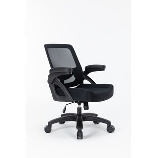 Mesh Backrest 360° Rotating Office Chair with Flip armrest and Height ...