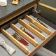 Basicwise 4 Piece Bamboo Expandable Drawer Dividers Adjustable Spring ...