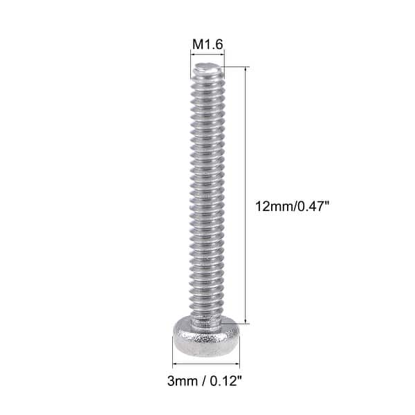 M1.6x12mm Machine Screws Pan Phillips Head Screw Fasteners Bolts 50Pcs ...
