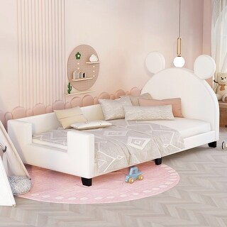 Twin Upholstered Daybed with Cartoon Ears Headboard - Bed Bath & Beyond ...