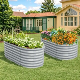 5x3x2 ft Raised Garden Bed Elevated Planter Bed Planting Garden Box ...