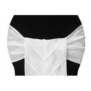 White Pintuck Single Chair Sash - Bed Bath & Beyond - 18740409