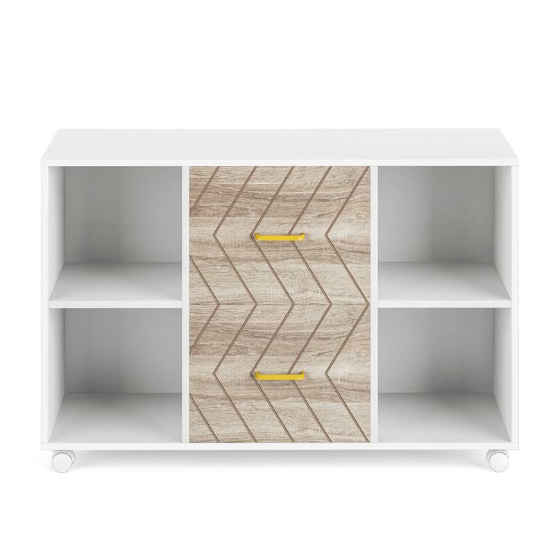 Mobile Lateral File Cabinet, Wood, 2-Drawer - Overstock - 33900813