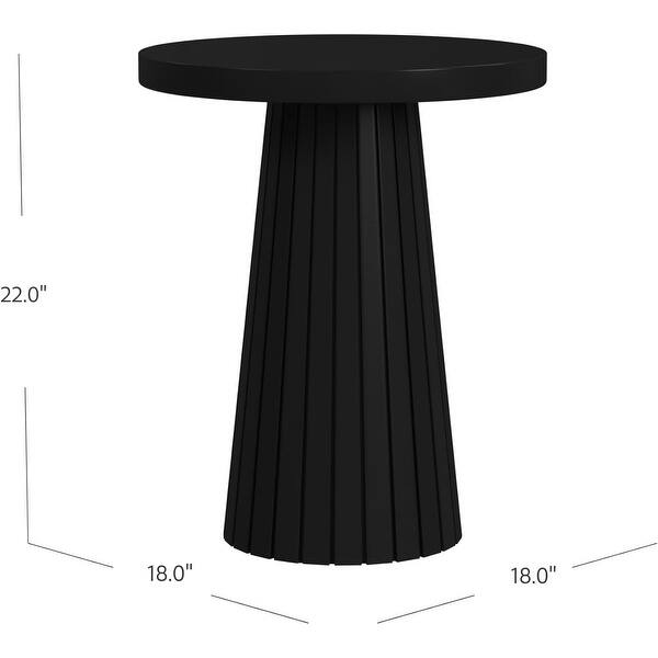 Mango Wood Round Side Table for Living Room or Bedside - Bed Bath ...