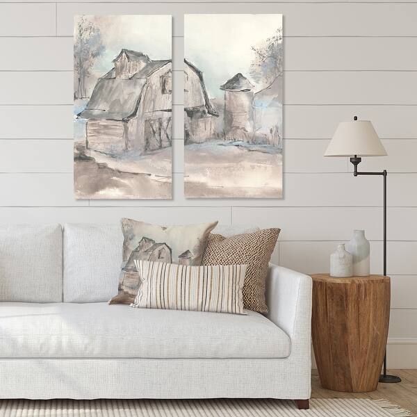 Designart "Farmhouse Barn Grey V" Modern Farmhouse Canvas Wall Art ...