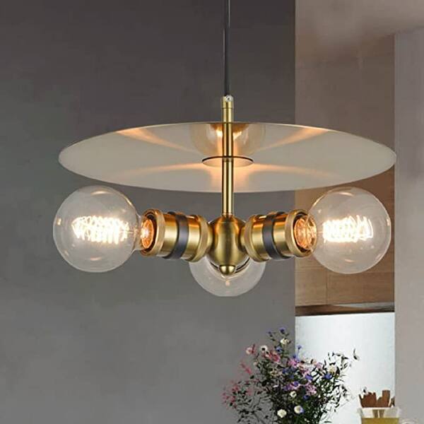 Gold kitchen pendant light 3 chandelier light fixture Adjustable ...