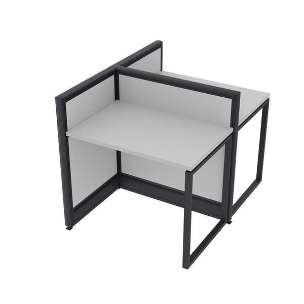 2 Person Small Call Center Cubicle Study Station With Power 2x3x39 ...