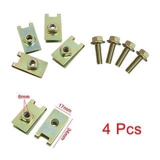 4pcs Metal U Clip Screw Assortment Dash Trim Panel Nuts Fastener ...