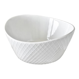 Over and Back 24pc White Porcelain Fluted Dinnerware Set - Bed Bath ...