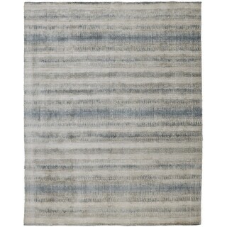 8' X 10' Gray Blue And Green Abstract Hand Woven Area Rug - 3'6" - Bed ...