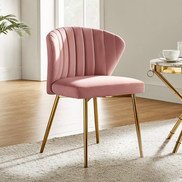 Luna Modern Glam Upholstered Tufted Back Side Accent Dining Chair with ...