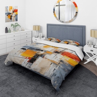 Designart "Deconstructed Colorfields Minimal Abstract" Blue Modern ...