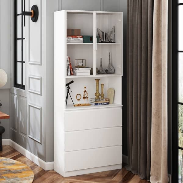 Modular Buffet and Display Cabinet - Modular Design in Pristine White ...