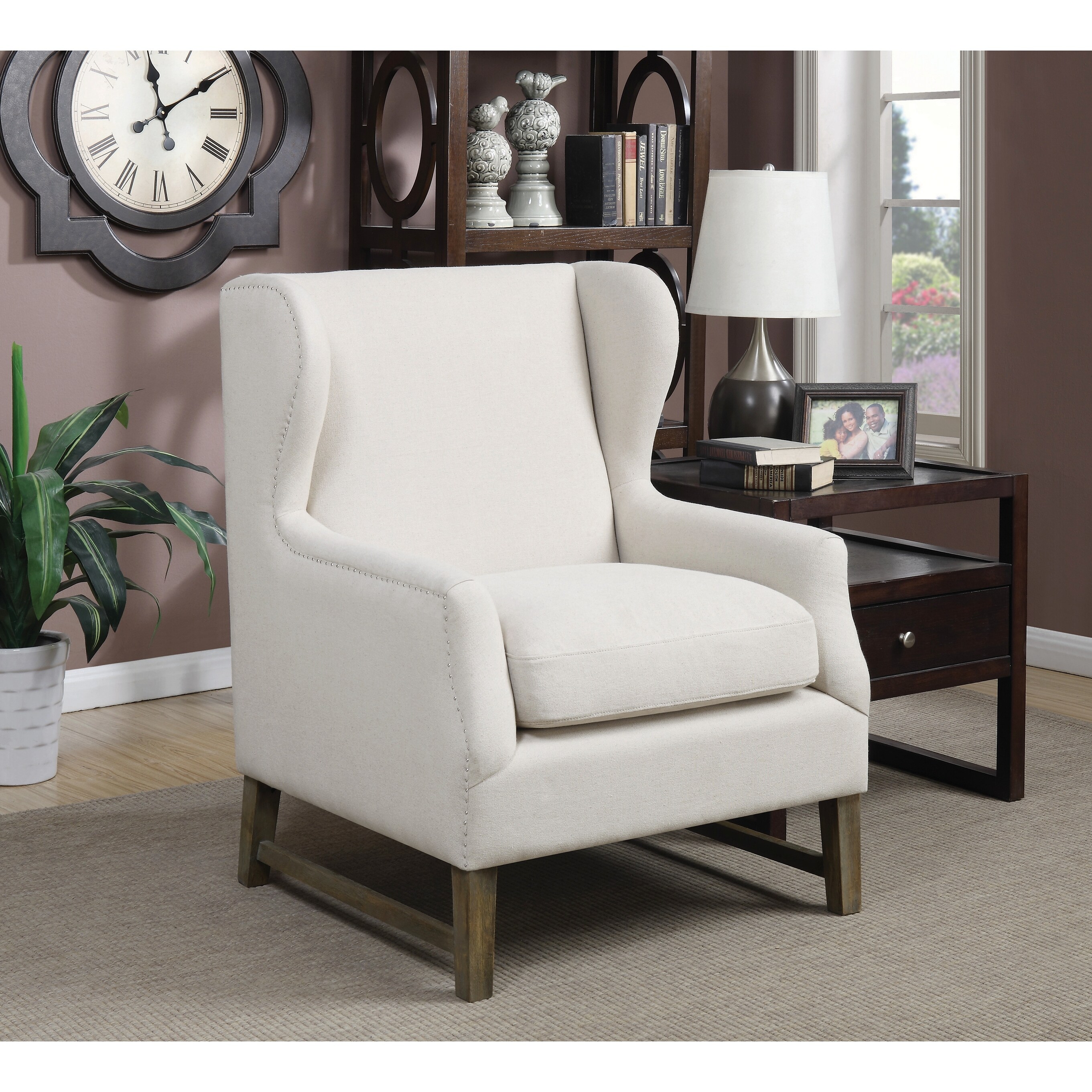 Tazewell Traditional Cream Accent Chair - Bed Bath & Beyond - 33990331