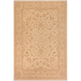 Boho Chic Ziegler Marcella Beige Brown Hand-Knotted Wool Rug - 10 ft. 3 ...