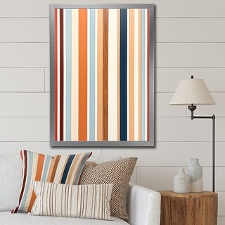 Designart "Vertical Elegance Minimal Retrovisions I" Modern Midcentury ...