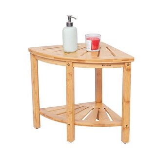 Kinbor Corner Shelf, Multifunctional Storage Rack, Bamboo Bench Seat ...