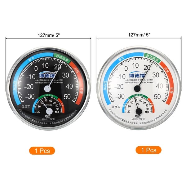 1 Set 5" Indoo/Outdoor Thermometer Hygrometer Temperature Humidity ...
