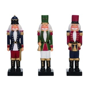 Transpac Resin 13 in. Multicolor Christmas Traditional Nutcracker Set ...