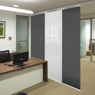 InStyleDesign 3-Panel Single Rail Panel Track Extendable 36"-66"W x 94 ...