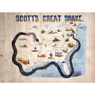 Civil War Anaconda Plan. /Nscotts Snake Or The Anaconda Plan General ...