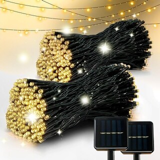 Solar String Lights Outdoor LED with 8 Lighting Modes - 3 Pack - Bed ...