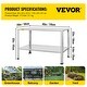 VEVOR Galvanized Steel Outdoor Workstation with Rubber Feet Double ...