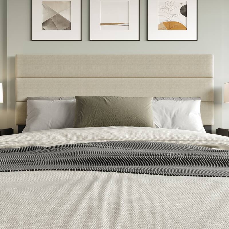 Clayfell Corona Upholstered Headboard with Foam Padding, Horizontal ...
