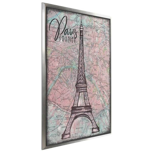 "Map of Paris" Print on Floating Canvas - Bed Bath & Beyond - 36488842