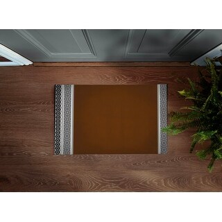 MAN CAVE BROWN with Rubberized non-slip Backing Indoor|Outdoor Mat By ...