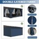 Wall Mounted Gazebo, Outdoor PC Board Roof Canopy Pergola Awnings with ...