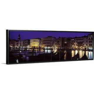 "Grand Canal Venice Italy" Black Float Frame Canvas Art - Bed Bath ...
