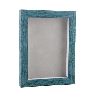 24x30 Shadow Box Frame Blue Wood | 1" Usable Display Depth | Includes a ...