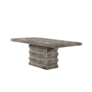 Best Master Furniture 84.5 Inch Mocha Rustic Rectangular Dining Table ...