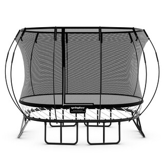 Springfree 6' x 9' Compact Backyard Oval Trampoline w/ FlexiNet and ...