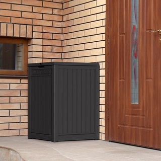 48 Gal. Outdoor Large Double Wall Resin Package Delivery Box with Sign ...