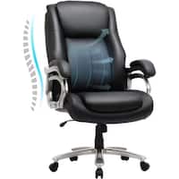High Back PU Leather Executive Computer Desk Big and Tall Office Chair ...