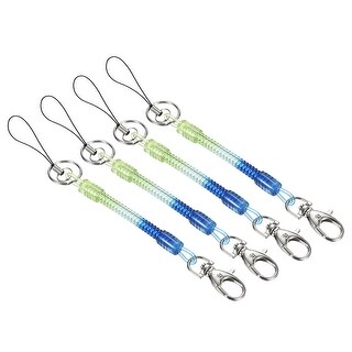 Retractable Coil Spring Keychain with Key Rings, 4 Pack Plastic - Bed ...