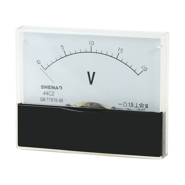 Rectangle 1.5 Accuracy DC 0-20V Analog Voltage Panel Meter 44C2 - DC 0 ...