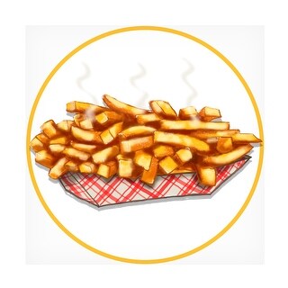 RetroPlanet 'Fries Round' Canvas Art - Bed Bath & Beyond - 39505358