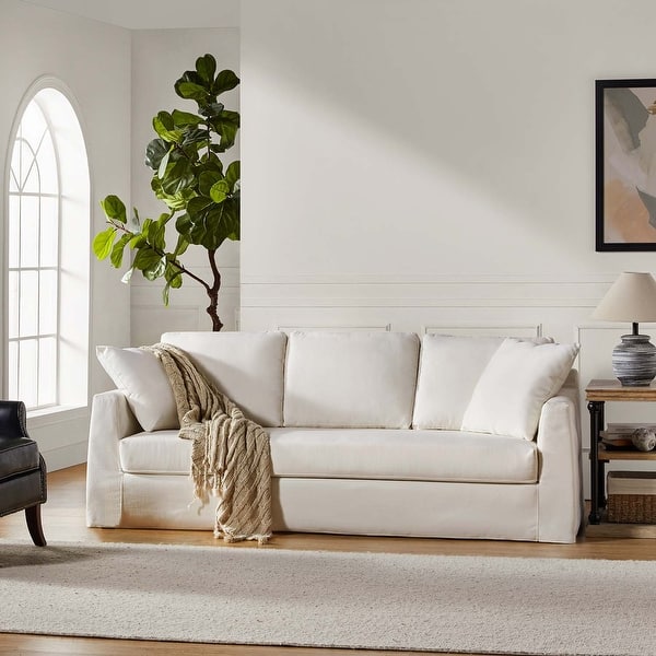 Riccardo 85" Modern Slipcovered Sofa with Square Arm by HULALA HOME ...