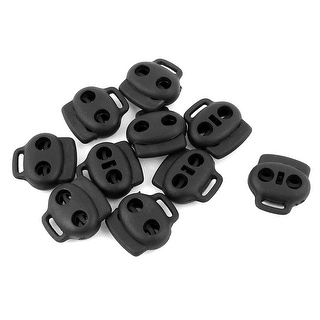 10Pcs Dual Holes Spring Loaded Cord Lock Stopper Toggle Fastener ...