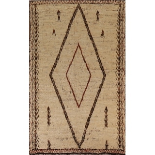 Geometric Tribal Moroccan Berber Area Rug Hand-knotted Wool Carpet - 6 ...