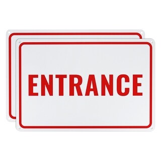Entrance Sign Aluminum Reflective Enter Here Signs Rust Free Waterproof ...
