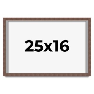 25x16 Shadow Box Frame Brown | 1.125 inches Deep Real Wood Rustic - Bed ...