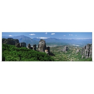 "Meteora Monastery Greece" Poster Print - Multi - Bed Bath & Beyond ...